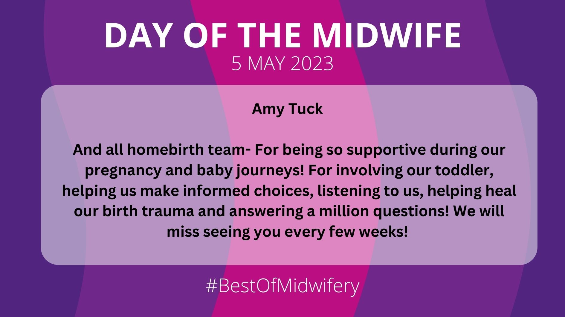 Big shout-out for our midwives, nurses and ODPs — Chelsea and ...